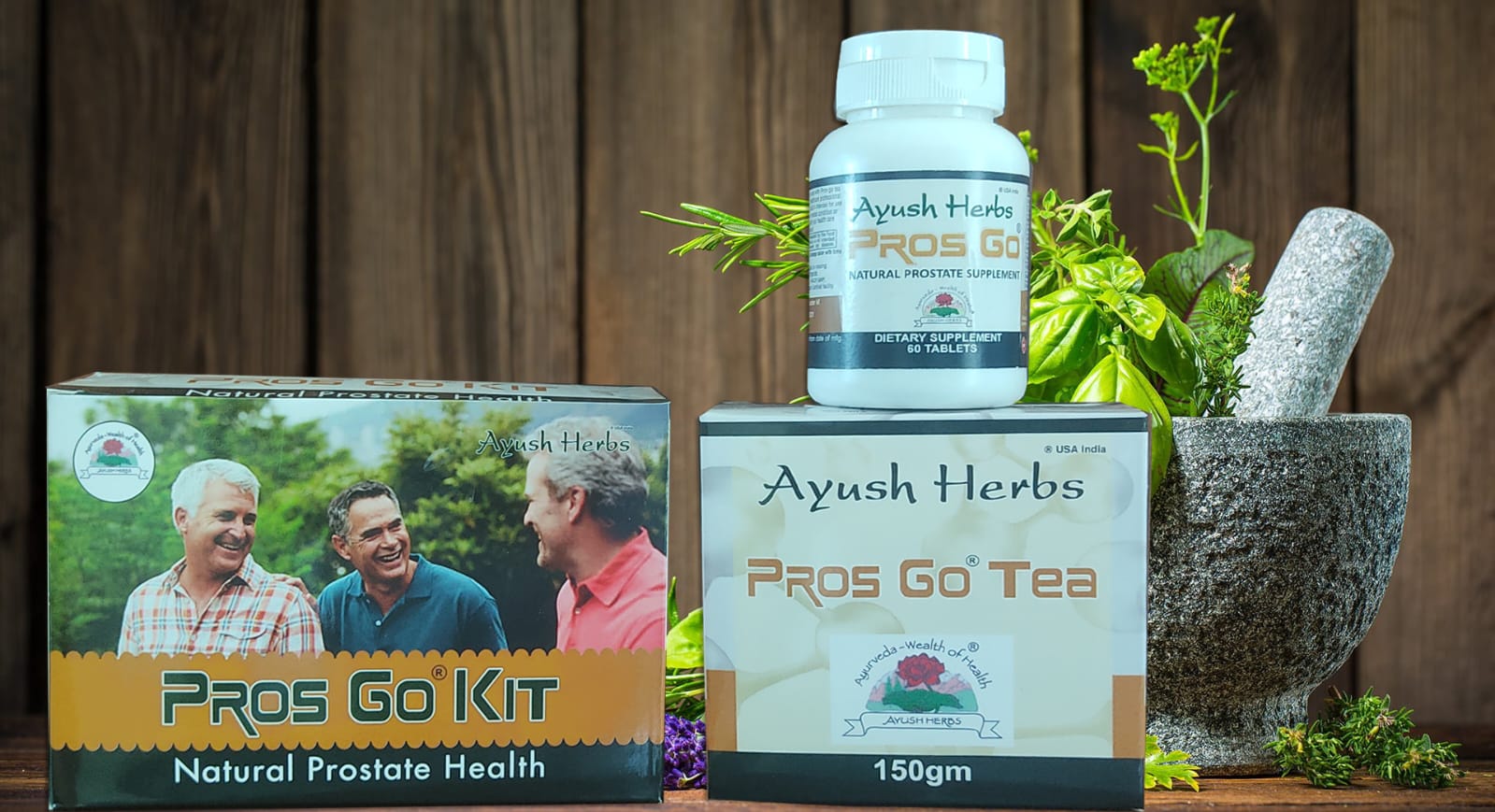 Pros Go Tablets + Tea – Herbal Prostate Support | Ayush Herbs